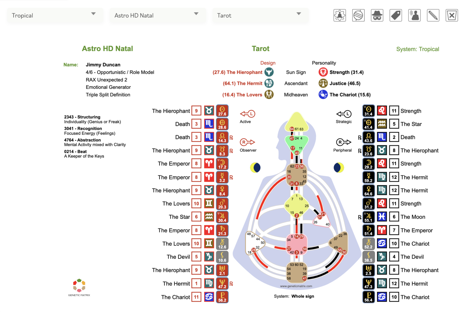 Tarot Human Design Astrology Chart - Health Manifested